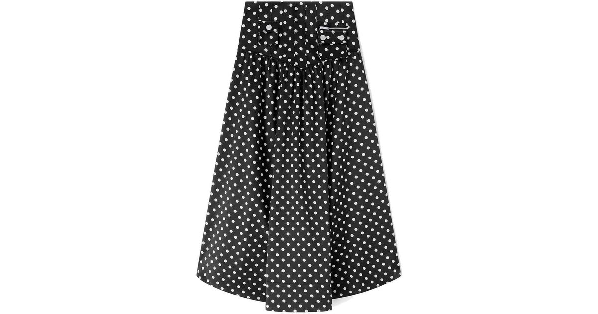 Ganni Double Satin Corset Skirt in Black | Lyst UK