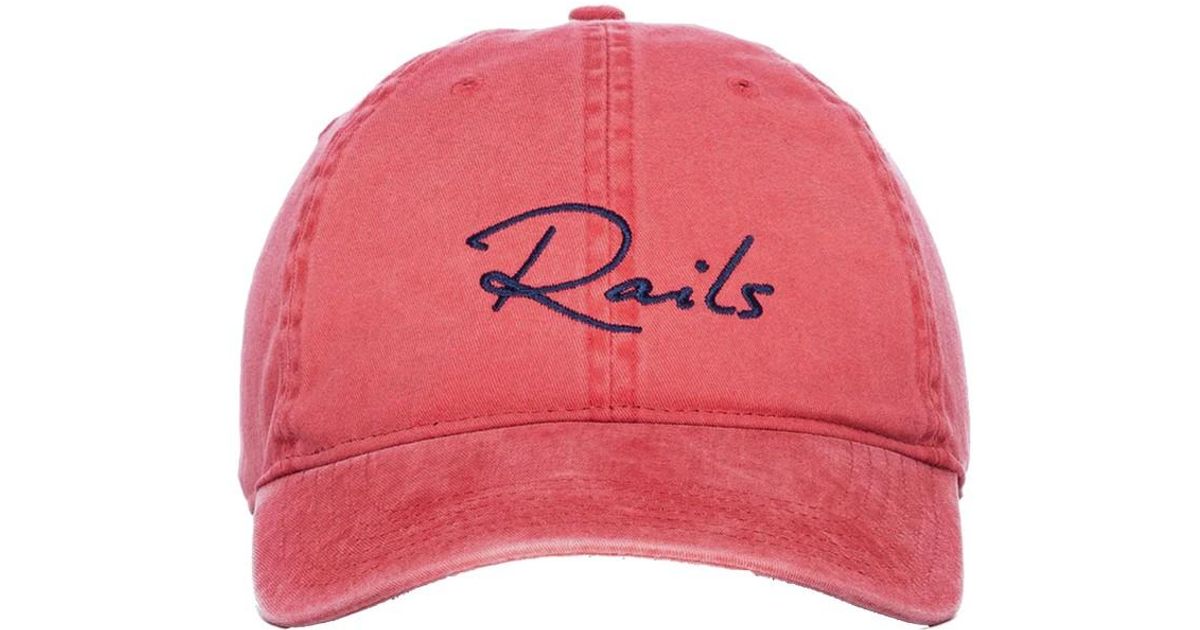 Rails Anniversary Baseball Hat in Red | Lyst UK
