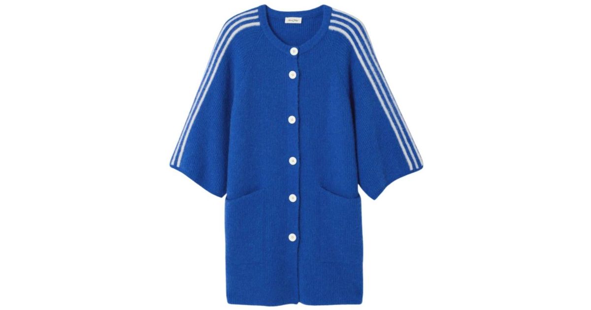 American Vintage Vitow Longline Jumper Dress in Blue | Lyst UK