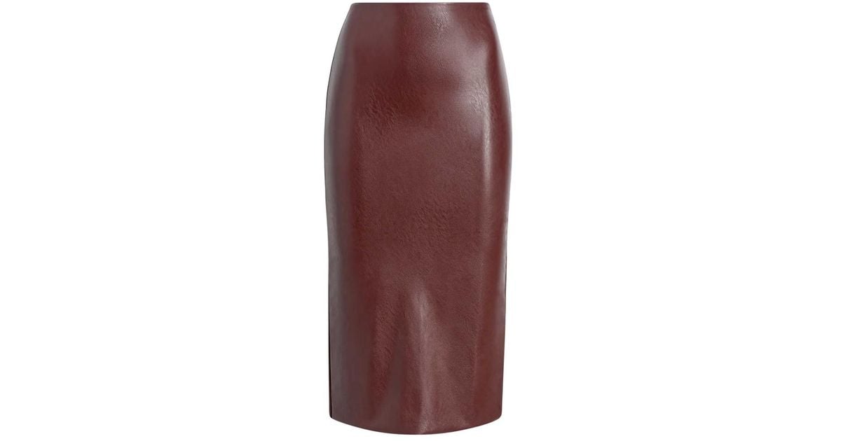 Commando Faux Leather Midi Skirt in Purple | Lyst UK