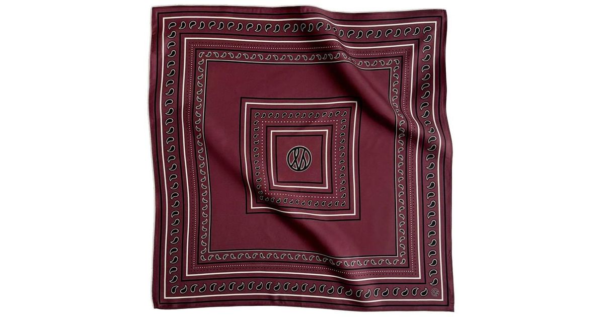 lescarf Paisley Silk Scarf in Purple | Lyst UK