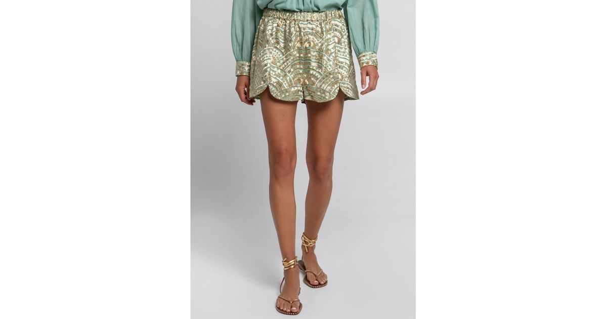Greek Archaic Kori Triangle Shorts in Green | Lyst UK