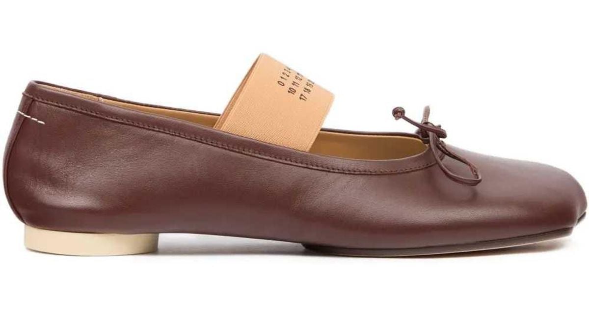MM6 by Maison Margiela Anatomic Ballet Flats With Numeric Graphics in ...