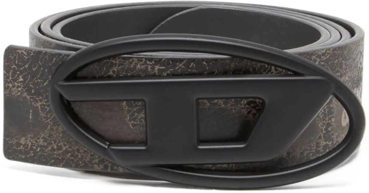 Diesel X Damiano David Belt B-1Dr Rev Dd in Black | Lyst