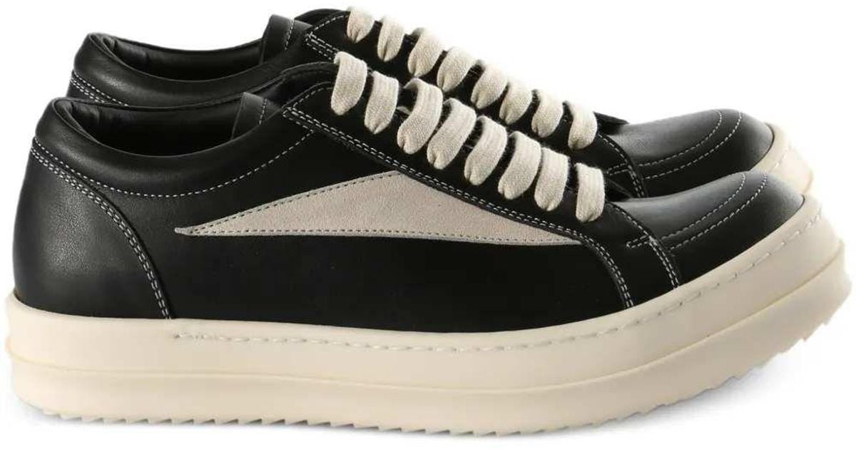 Rick Owens Low-Top Sneakers With Panels in Black | Lyst UK