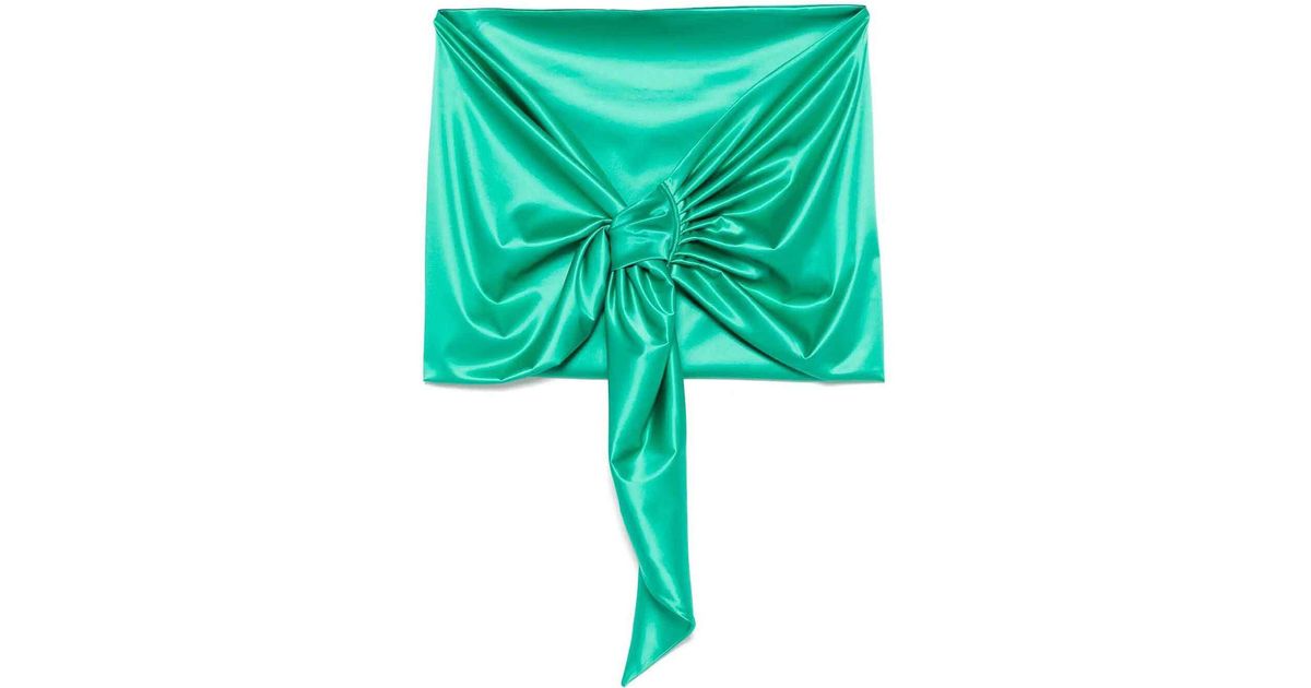 La Petite Robe Di Chiara Boni Stola Eva Satin in Green | Lyst UK