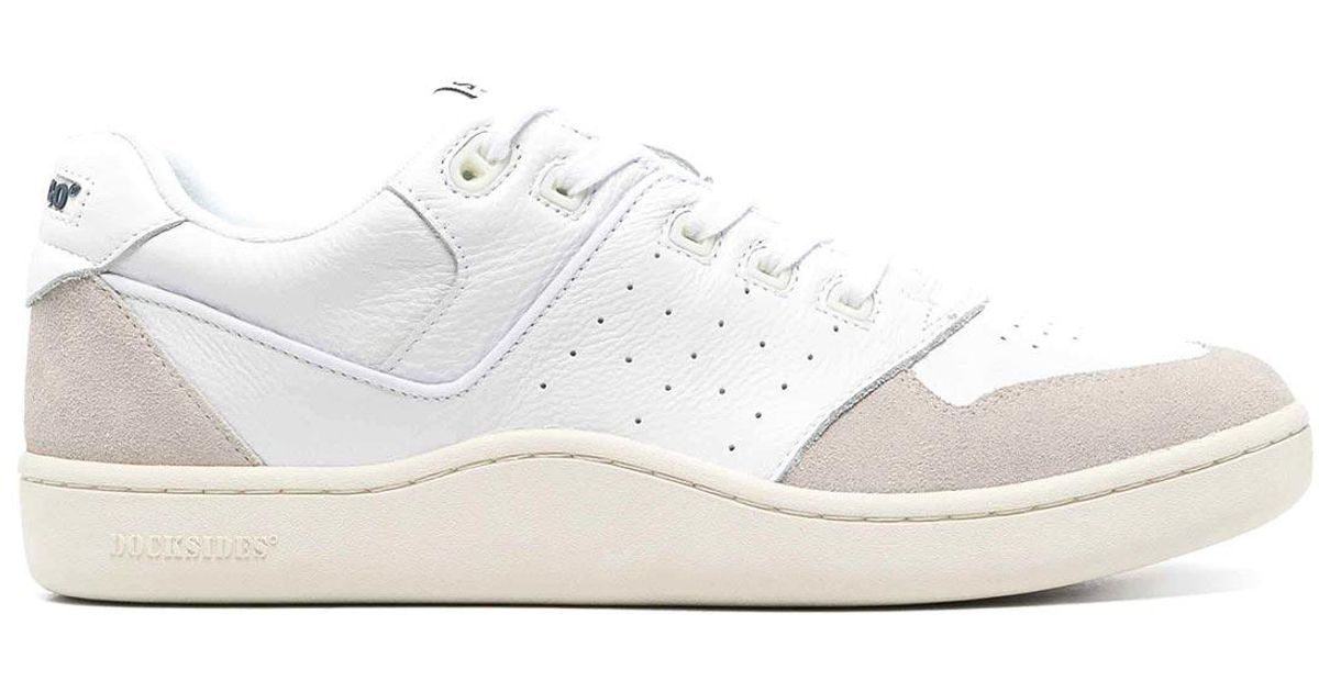 Sebago Leather Sneakers in White for Men | Lyst