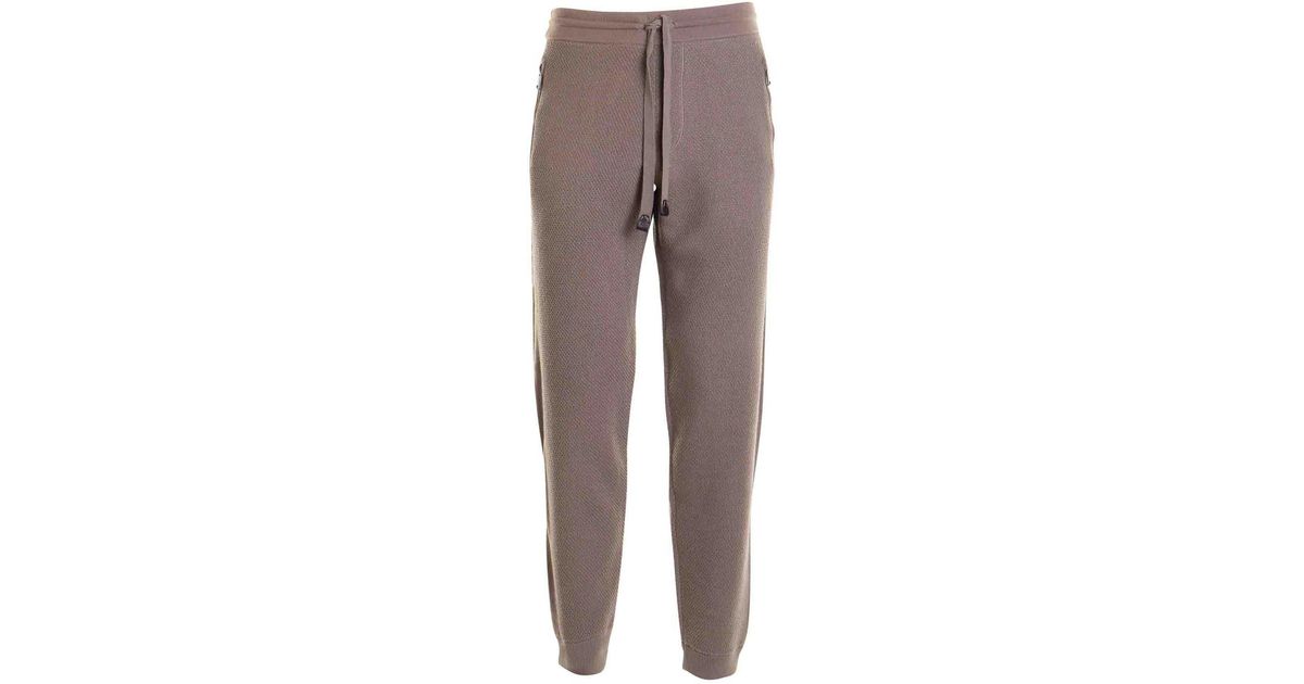 Brioni Elastic Bottom Drawstring Pants in Grey for Men | Lyst UK