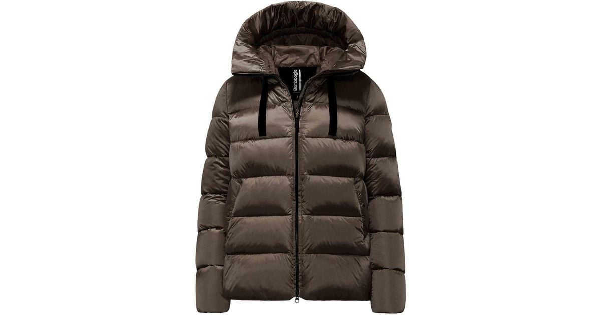 Bomboogie Puffer Jacket in Brown | Lyst