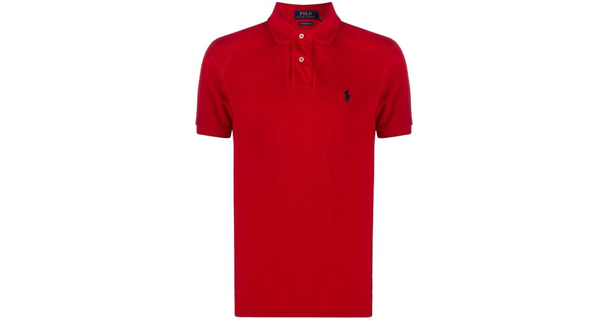 Polo Ralph Lauren Pole With Embroidery in Red for Men | Lyst