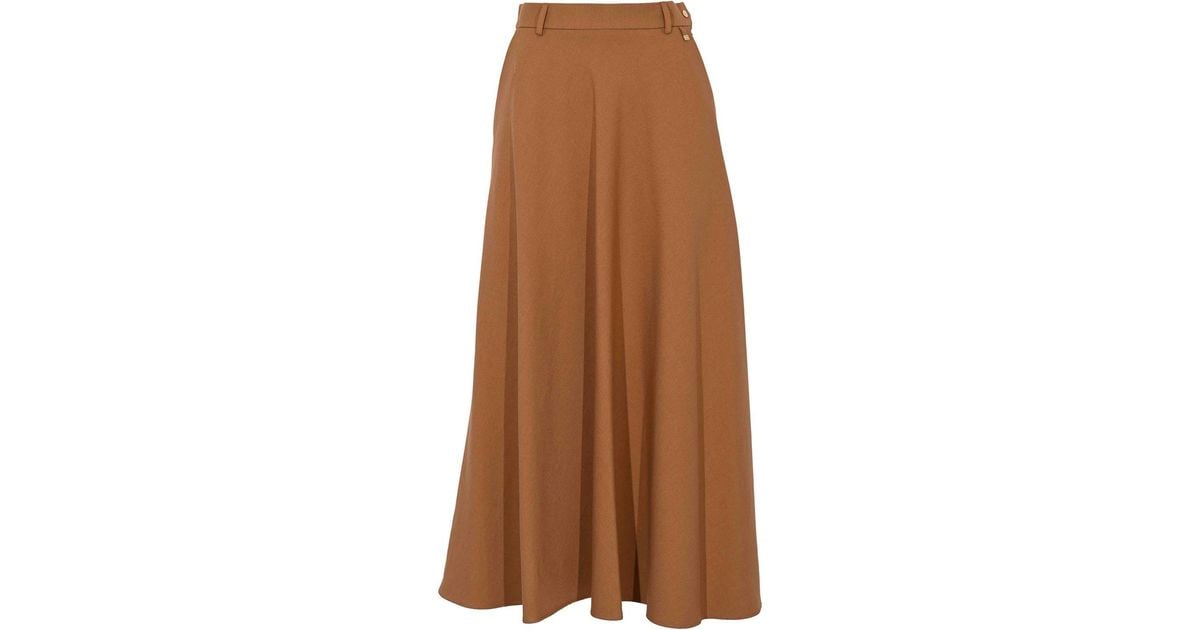 Herno Cady Midi Skirt in Brown | Lyst UK