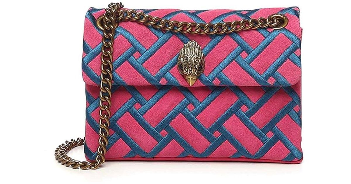 Kurt Geiger Kensington Leather And Suede Bag in Pink | Lyst UK