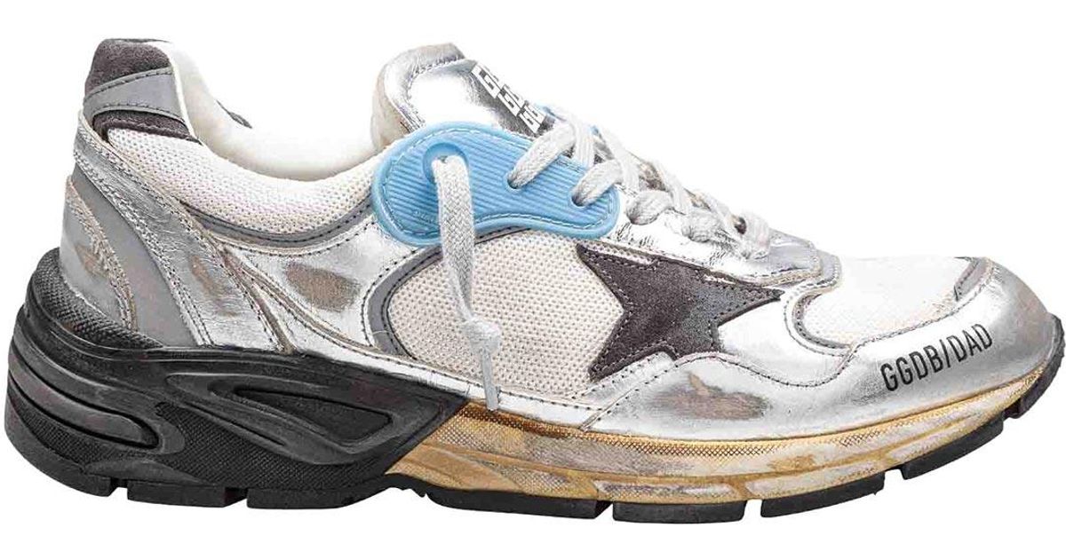 Golden Goose Dad Star Lace-Up Sneakers in White for Men | Lyst