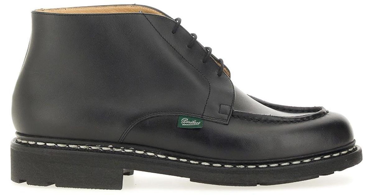 Paraboot Leather Boot in Black for Men | Lyst UK