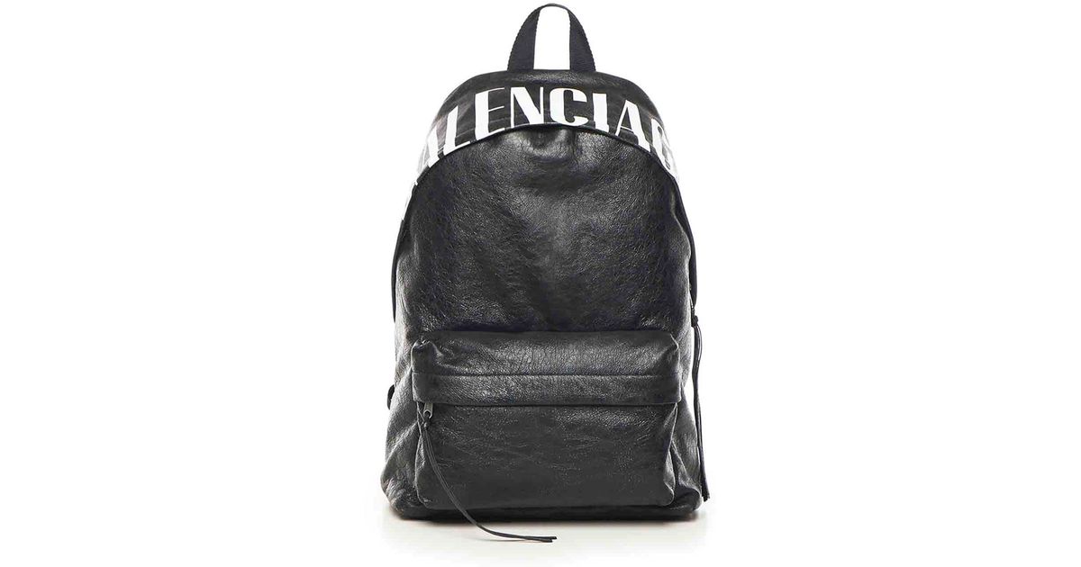 Balenciaga Editor Logo Backpack in Black for Men | Lyst UK