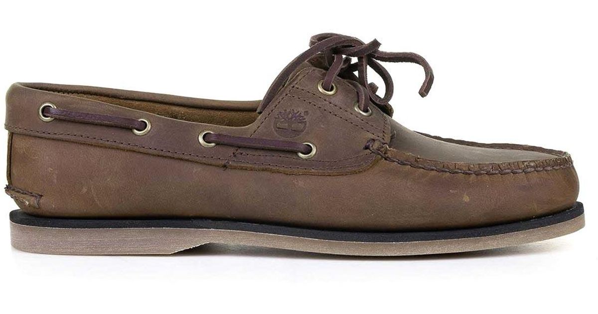 Timberland Leather Boat Loafers in Brown for Men | Lyst