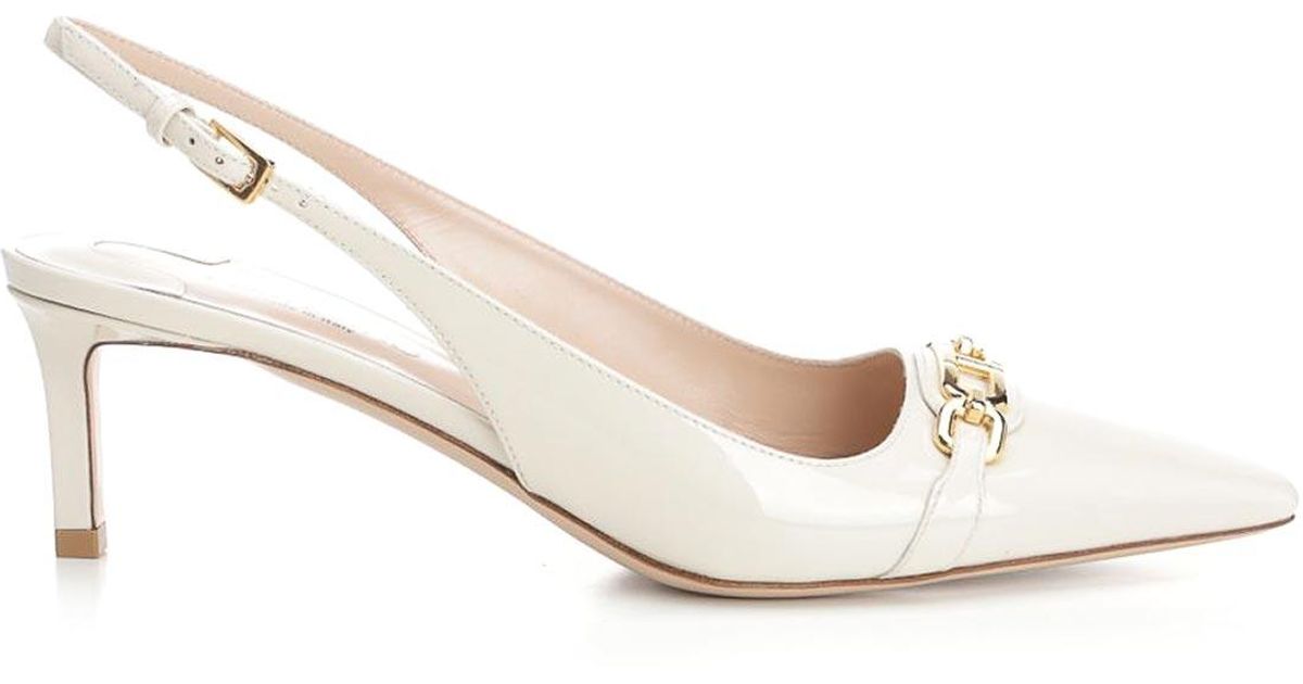 Tom Ford Whitney Patent Leather Slingback in Natural | Lyst