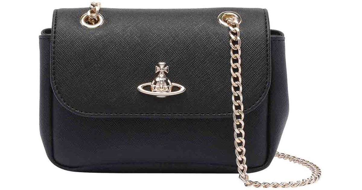 Vivienne Westwood Small Chain Crossbody Bag in Black | Lyst