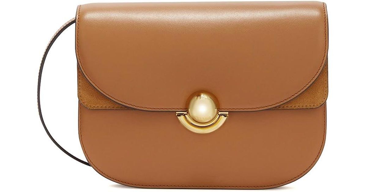 Furla Sfera Brandy Shoulder Bag in Brown | Lyst