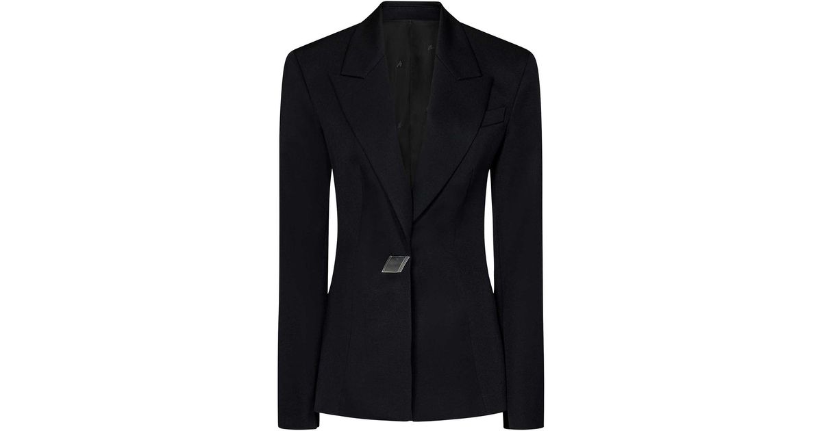 The Attico Virgin Wool Gabardine Suit in Black | Lyst