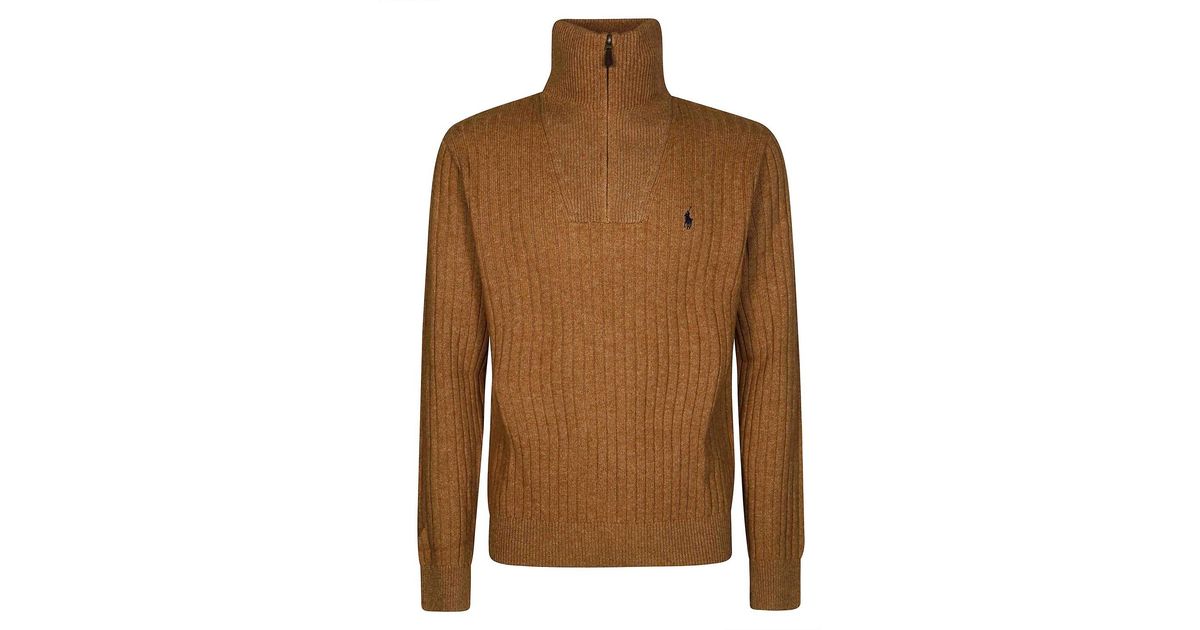 Polo Ralph Lauren Polo Collar Shirt in Brown for Men | Lyst