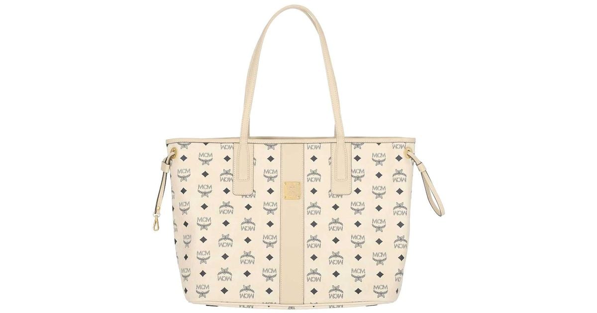 MCM Liz Reversible Tote in Natural | Lyst
