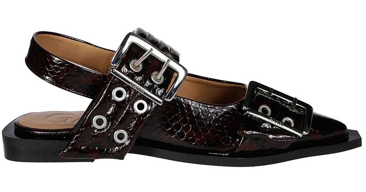 Ganni Snake Dancer in Black | Lyst