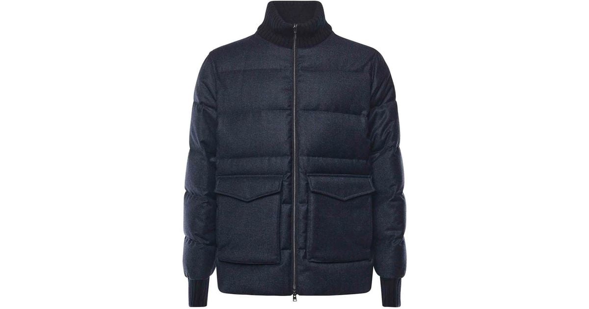 Herno Bomber Jacket in Blue for Men | Lyst UK