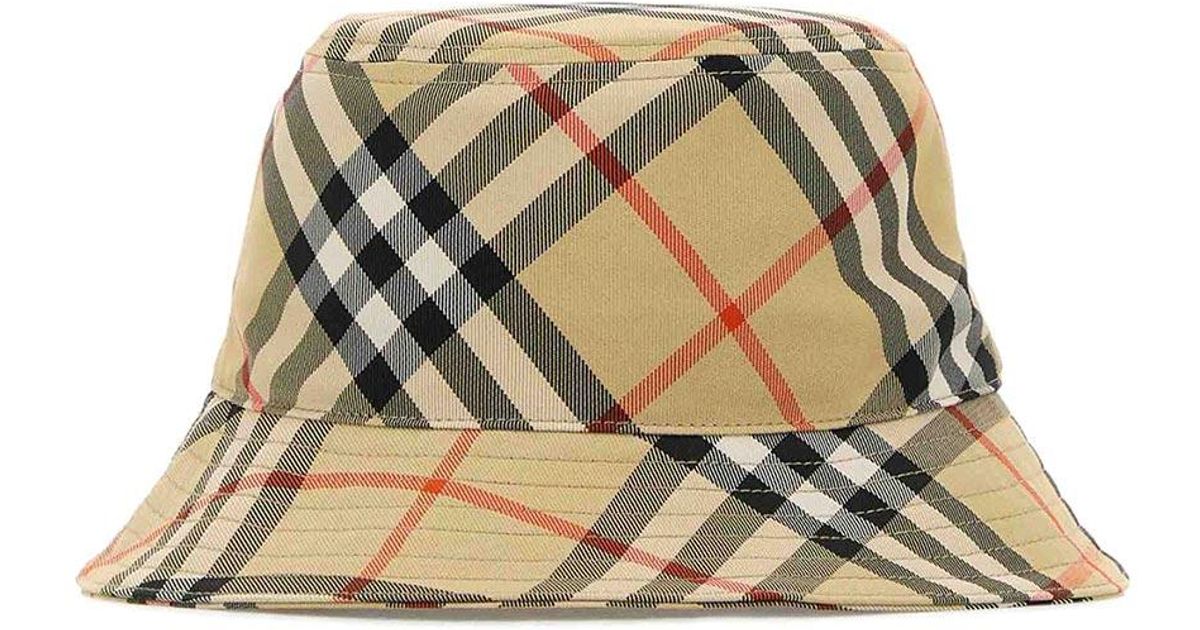 Burberry Bucket Cap in Metallic | Lyst