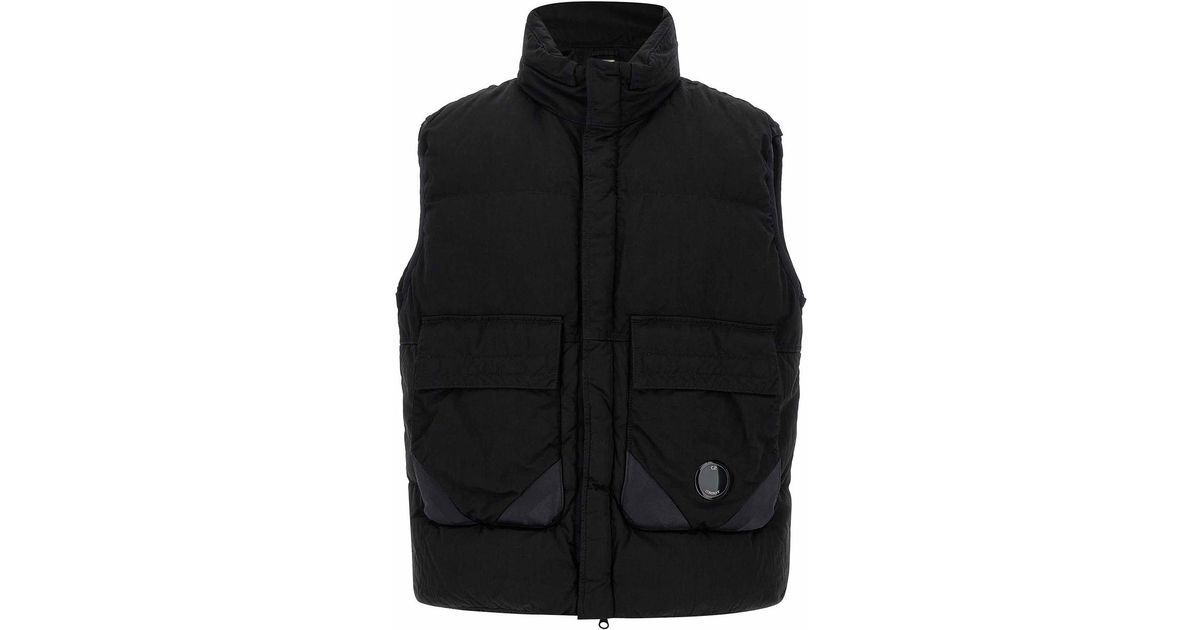 C.P. Company Eco-Chrome R Vest in Black for Men | Lyst UK