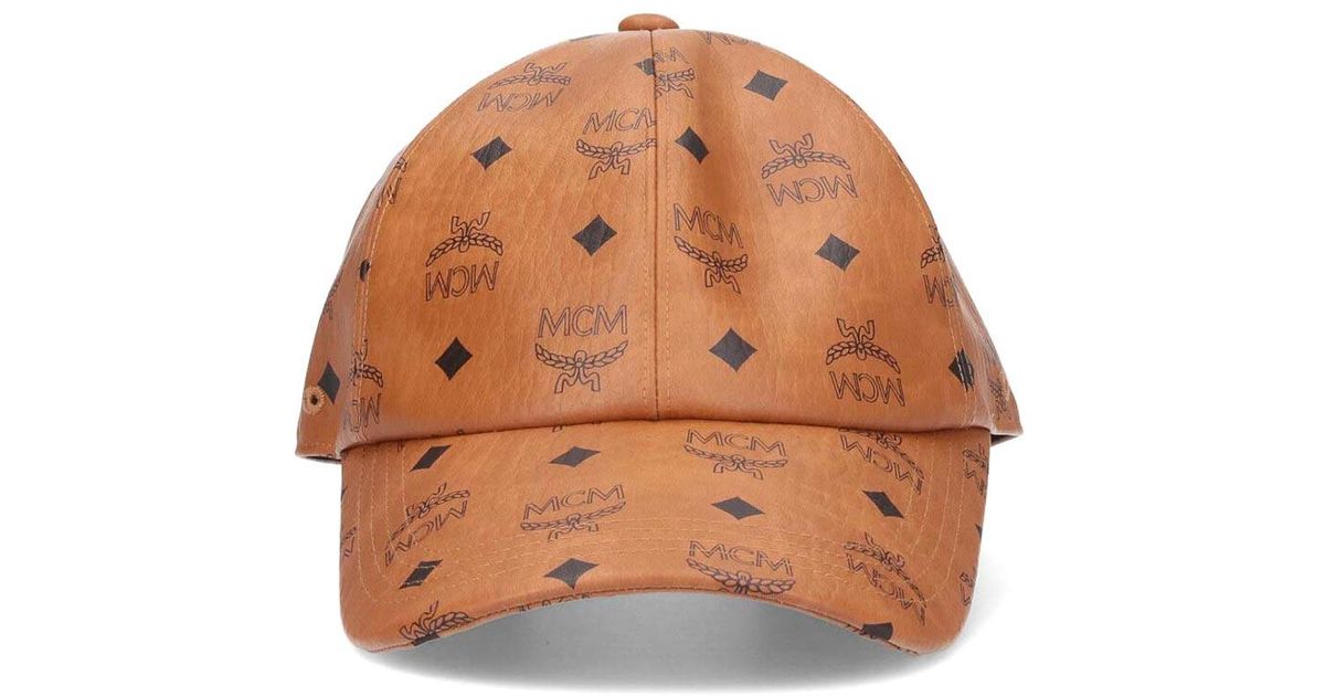 MCM Logo Baseball Hat in Brown for Men | Lyst UK