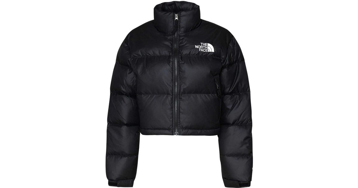 The North Face Nuptse Short Nylon Jacket in Black | Lyst