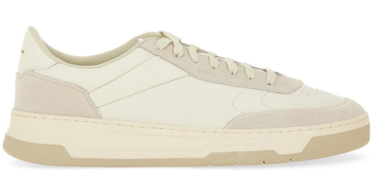 BOSS Baltimore Tenn Sneaker in Natural for Men | Lyst UK