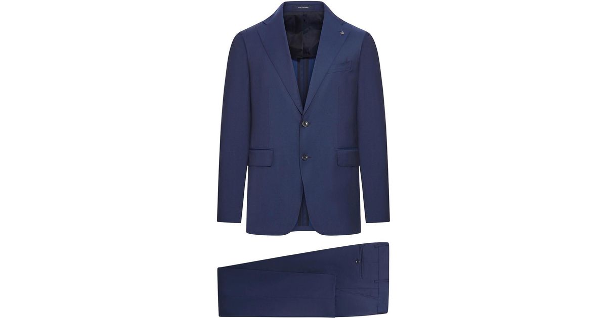 Tagliatore Tailored Suit in Blue for Men | Lyst UK