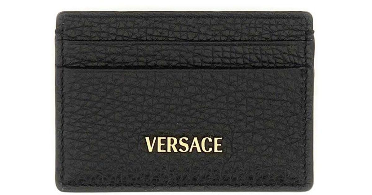 Versace Card Holder Myth in White for Men | Lyst UK