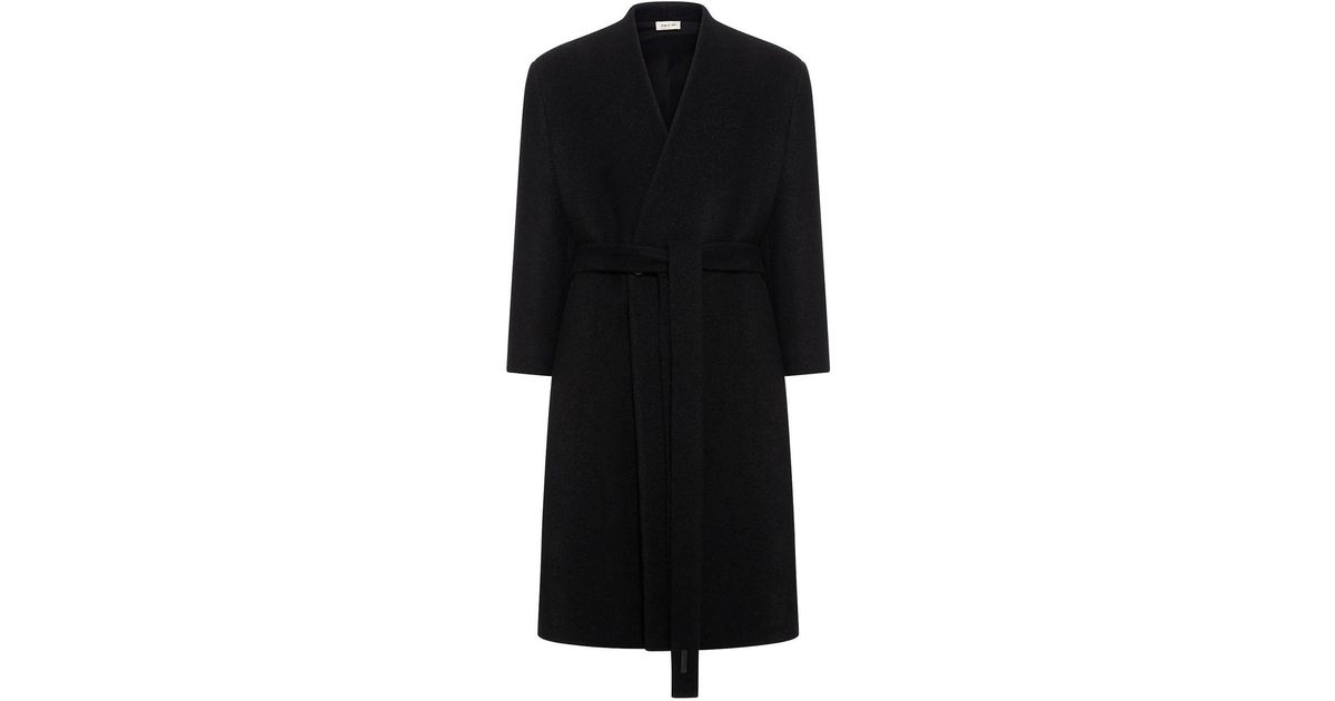 Fear Of God Wool Shoulderless Coat in Black for Men | Lyst