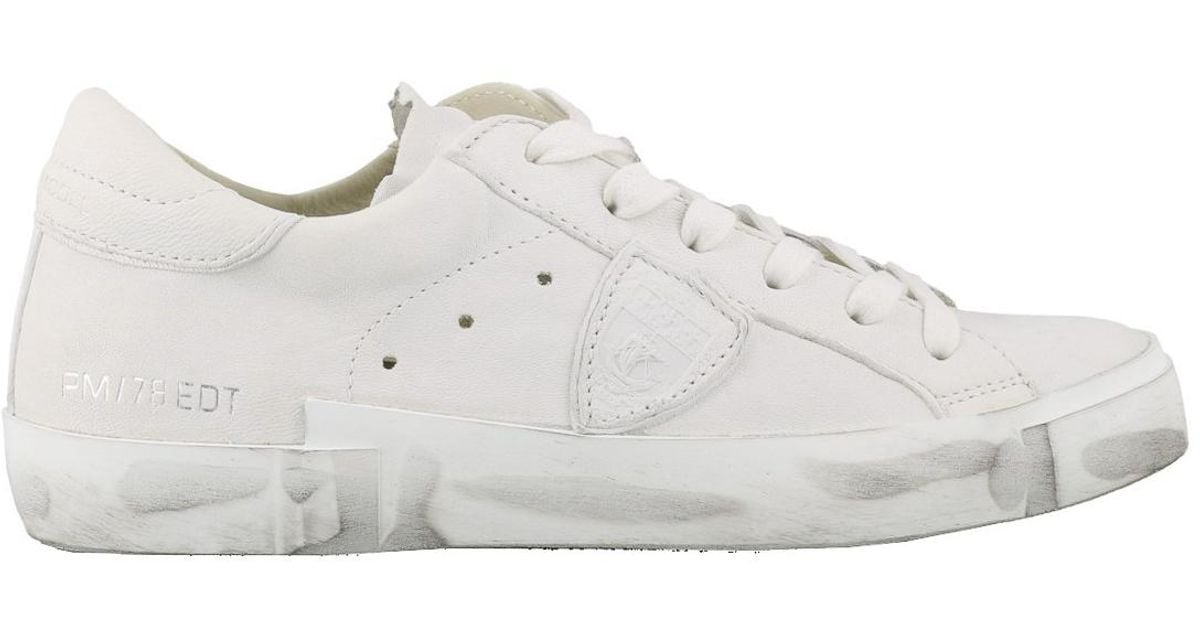 Philippe Model Paris X Leather Sneakers in White for Men | Lyst