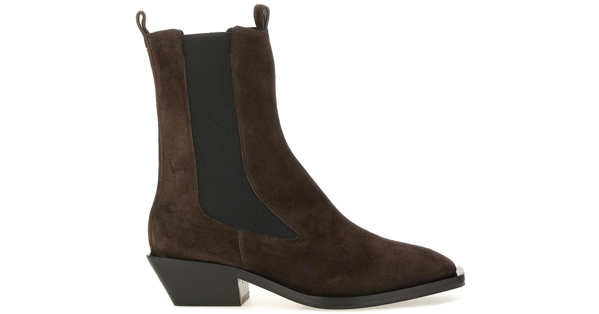 Aeyde Suede Boot in Black | Lyst UK