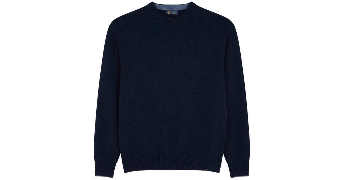Paul & Shark Shark Tag Wool Cashmere Crewneck in Blue for Men | Lyst UK