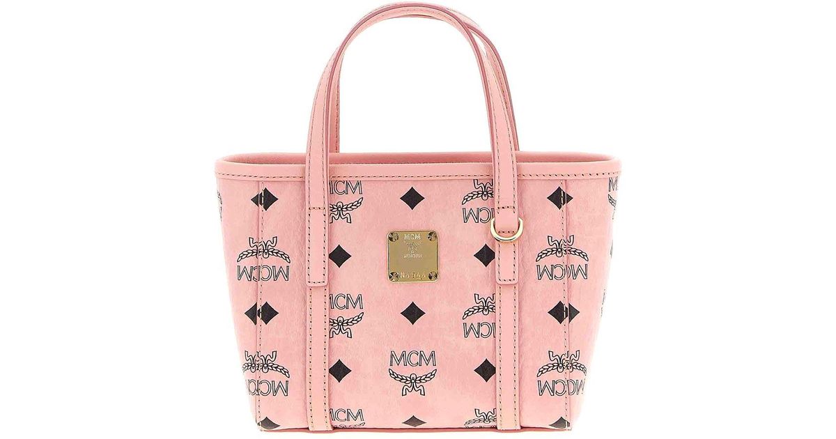 MCM X-Mini Shopping Bag in Pink | Lyst