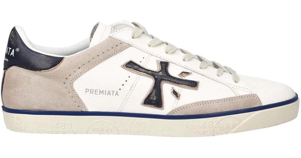 Premiata Steven Low Sneakers in White for Men | Lyst UK