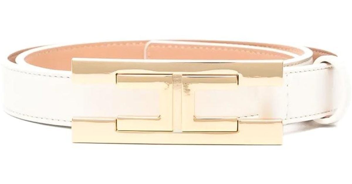 Elisabetta Franchi Cintura Milk in Natural | Lyst UK