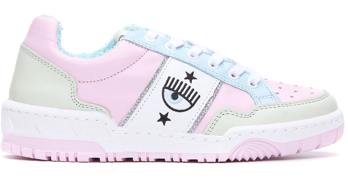 Chiara Ferragni Lateral Logo Trainers in White | Lyst