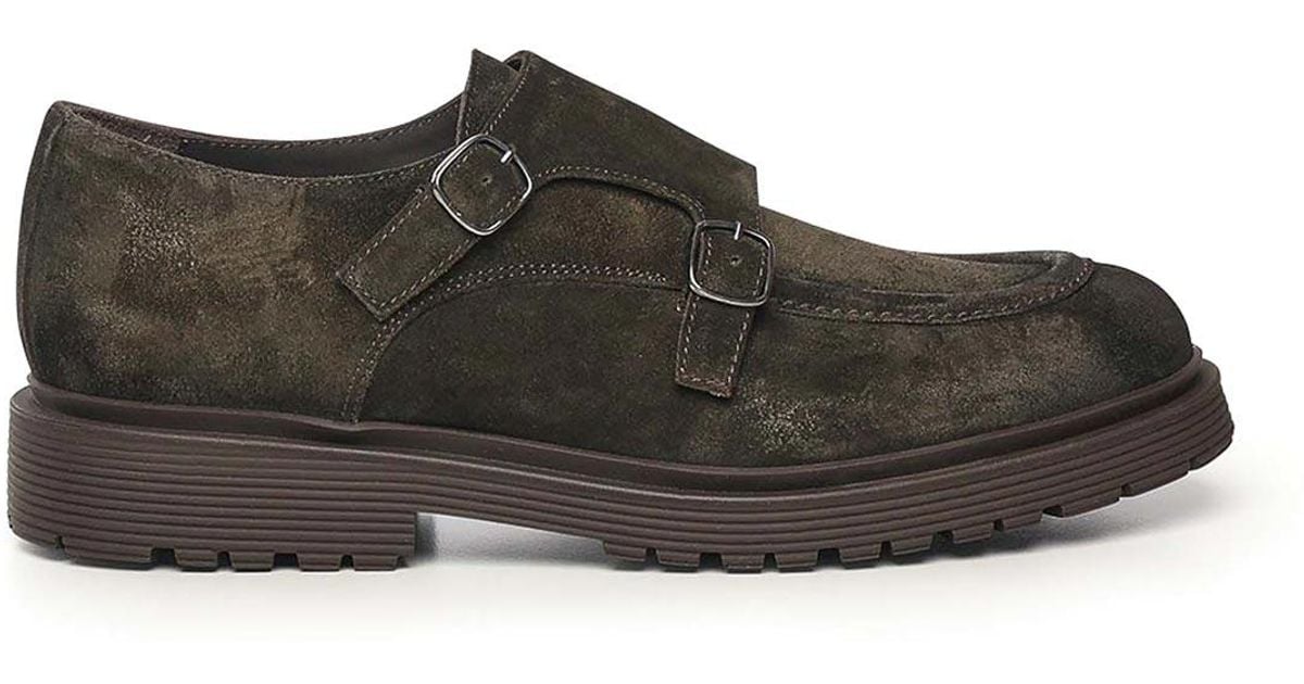 Sturlini Double-Buckle Derby in Brown for Men | Lyst UK