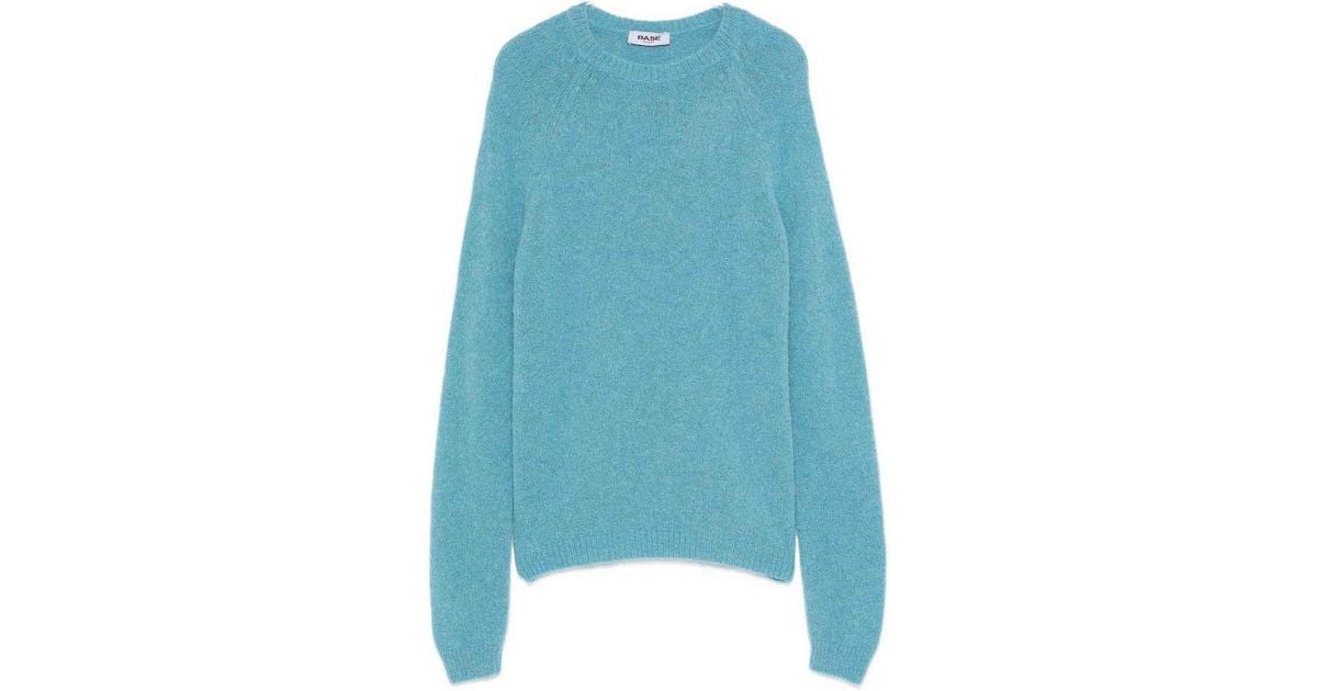 Base London Wool Crewneck Sweater in Blue | Lyst UK