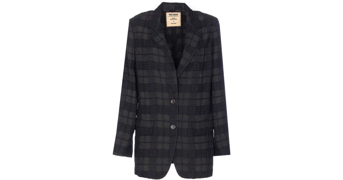 Uma Wang Kali Jacket Frontal Buttons Closure in Black | Lyst