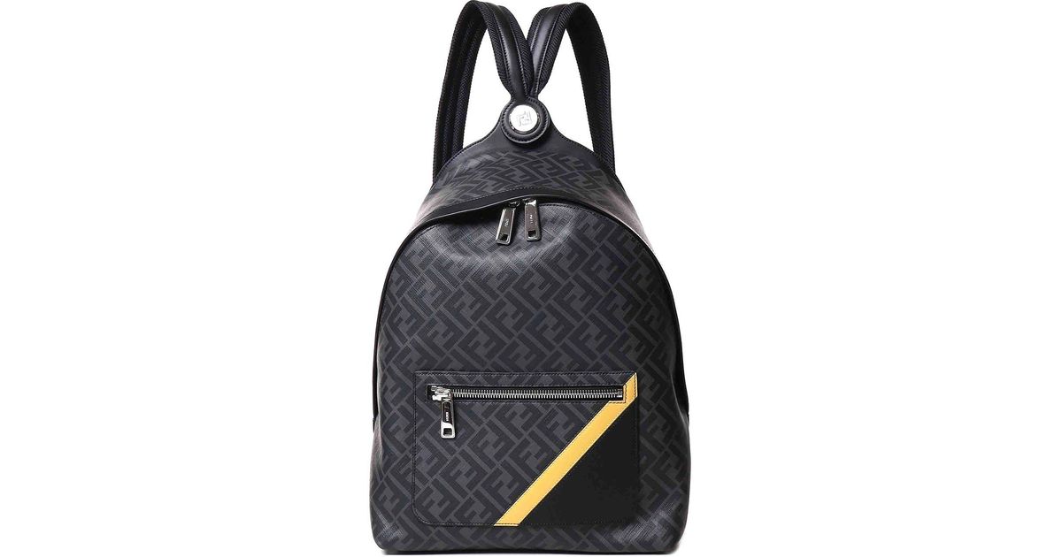 Fendi Diagonal Chiodo Backpack in Black for Men | Lyst