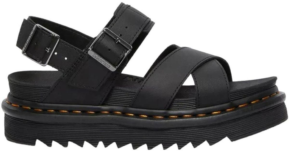 Dr. Martens Leather Sandals in Black | Lyst UK