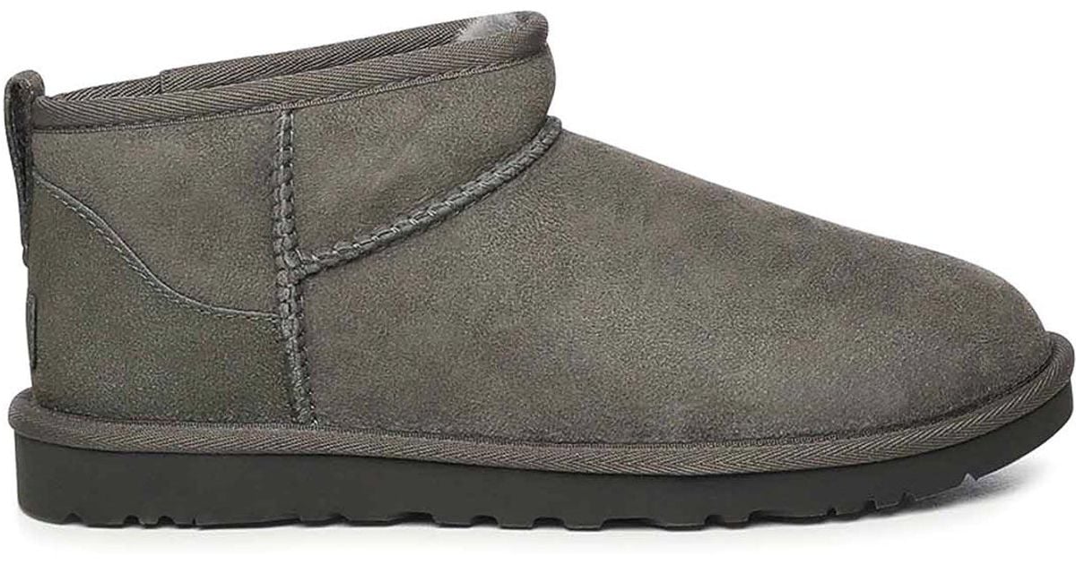 UGG Classic Ultra Mini Boots in Grey for Men | Lyst UK