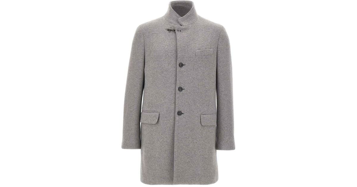 Fay New Duty Coat Grigio in Grey for Men | Lyst UK